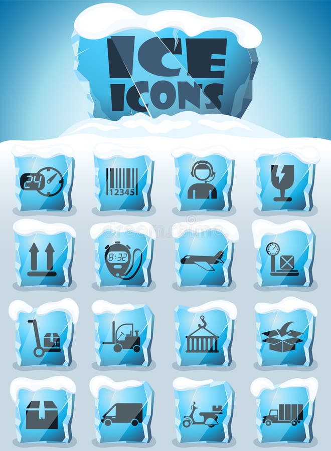 Delivery icon set stock vector. Illustration of operator - 148753150