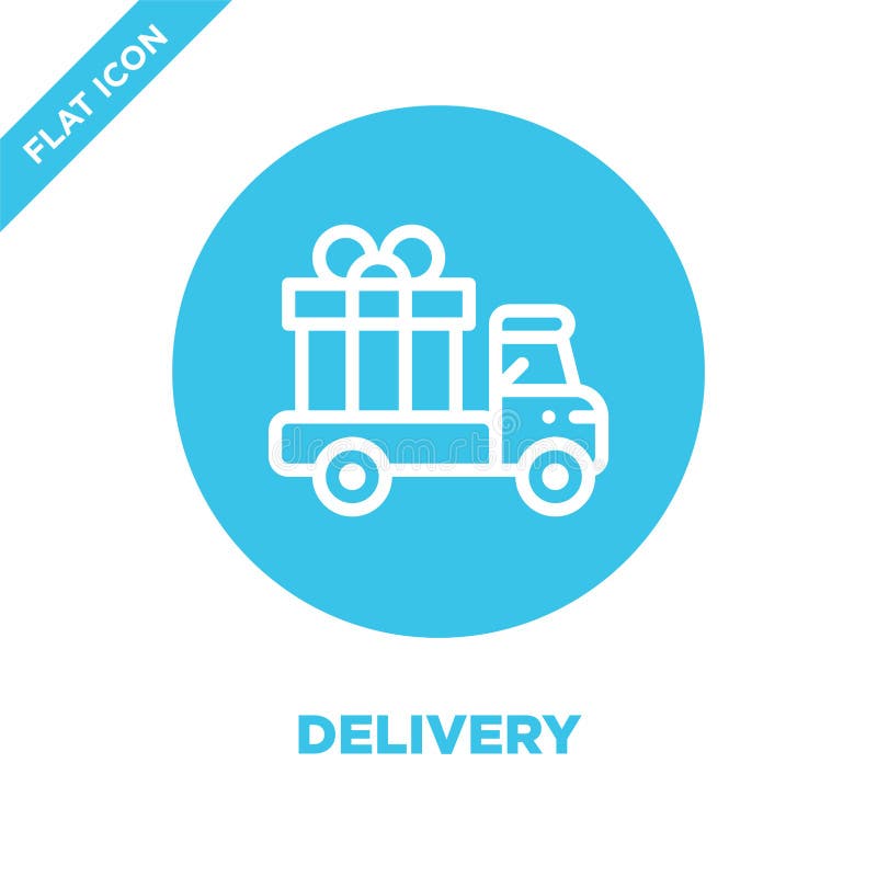 Delivery Icon Vector from Restaurant Collection. Thin Line Delivery ...
