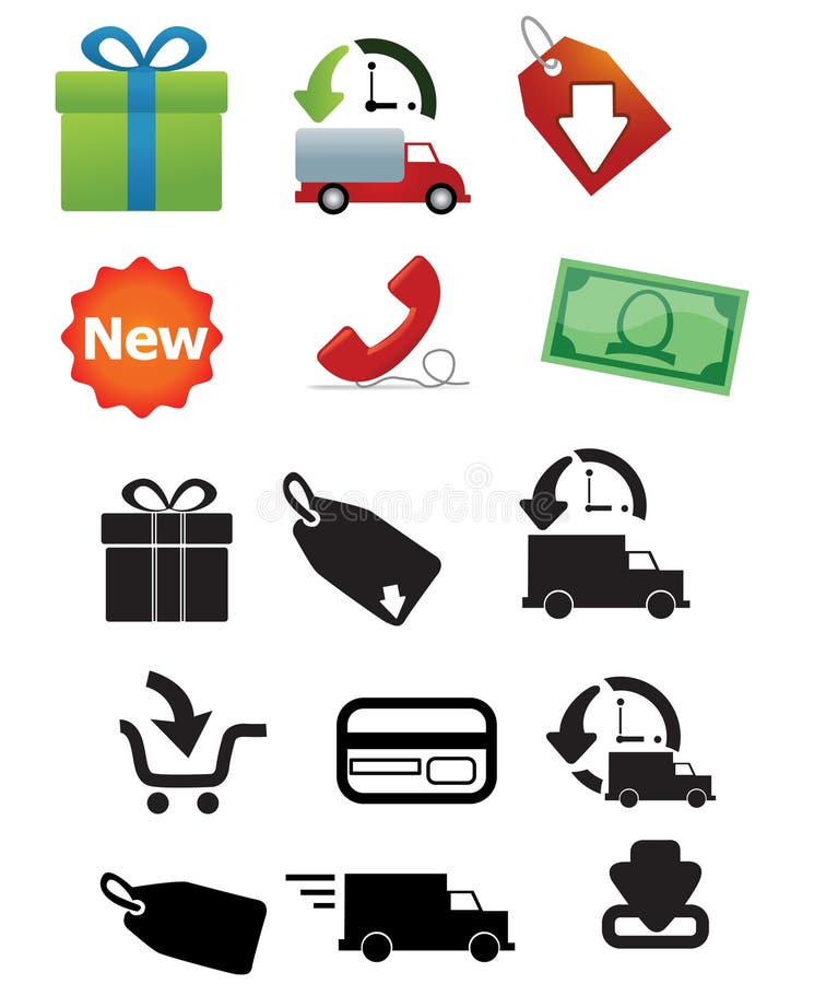 Smooth Series > Shopping Icons Stock Vector - Illustration of present ...
