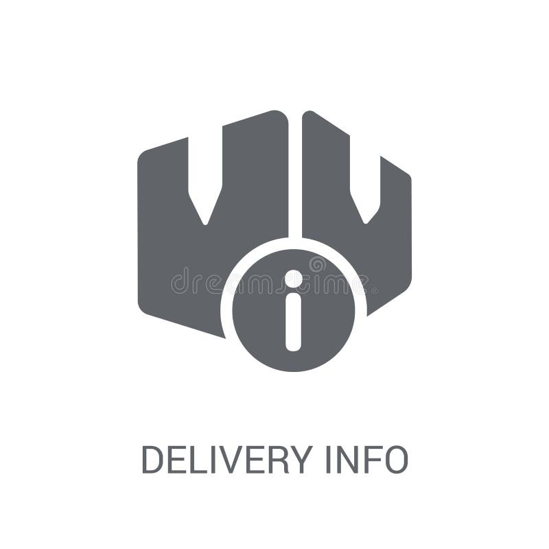 Delivery Info Icon. Trendy Delivery Info Logo Concept on White B Stock ...