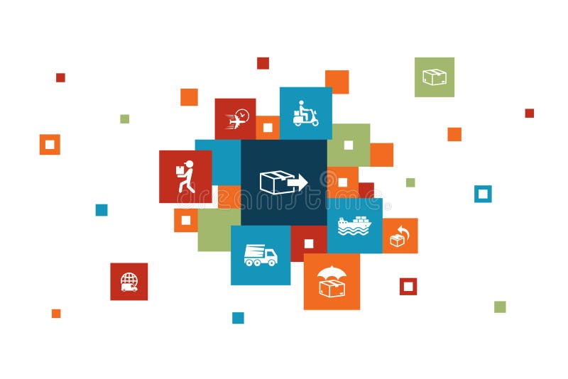 Delivery 02 Infographic Isometric Stock Vector - Illustration of ...