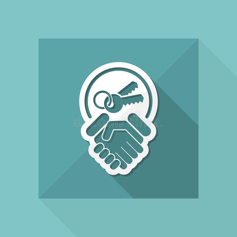 Delivery of the keys stock vector. Illustration of partnership - 118517523