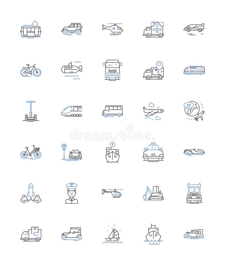 Delivery Line Icons Collection. Parcel, Shipment, Dispatch, Courier ...