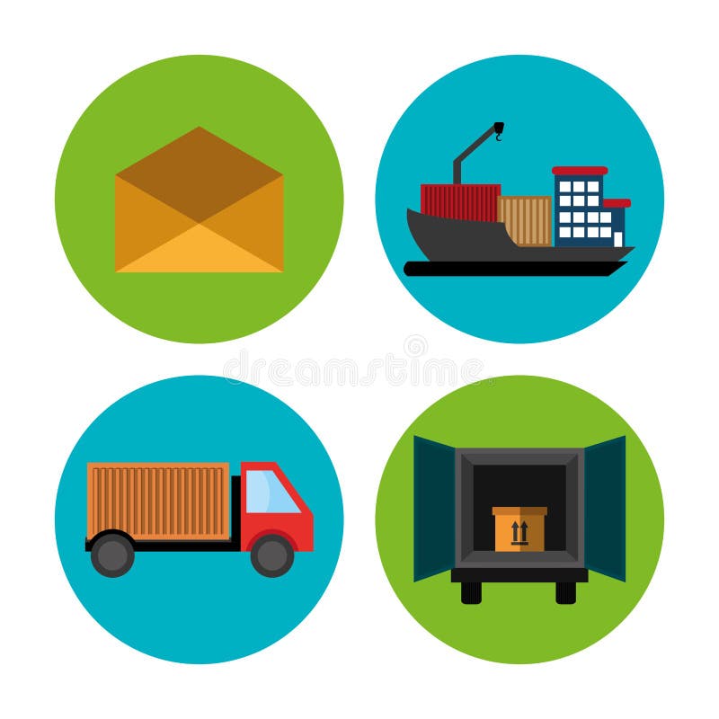Delivery and Logistics Business Stock Vector - Illustration of carrier ...