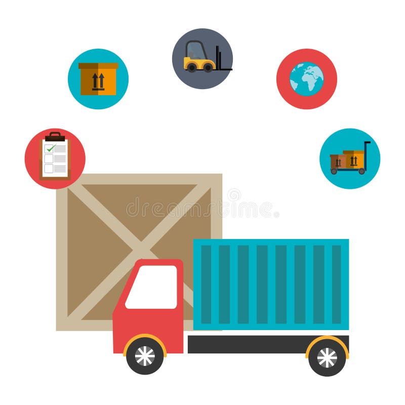 Delivery and Logistics Business Stock Vector - Illustration of logistic ...