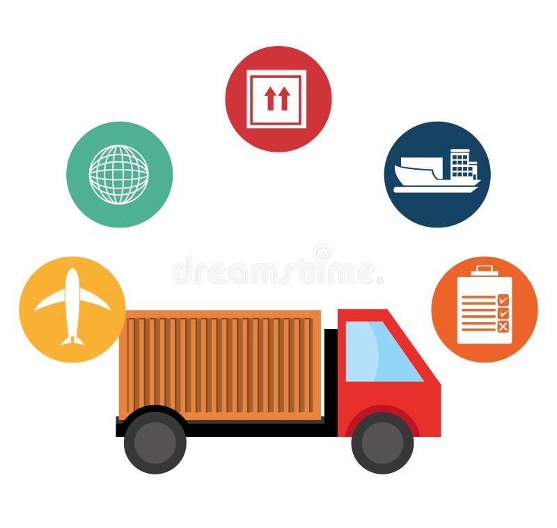 Delivery and Logistics Business Stock Vector - Illustration of transit ...