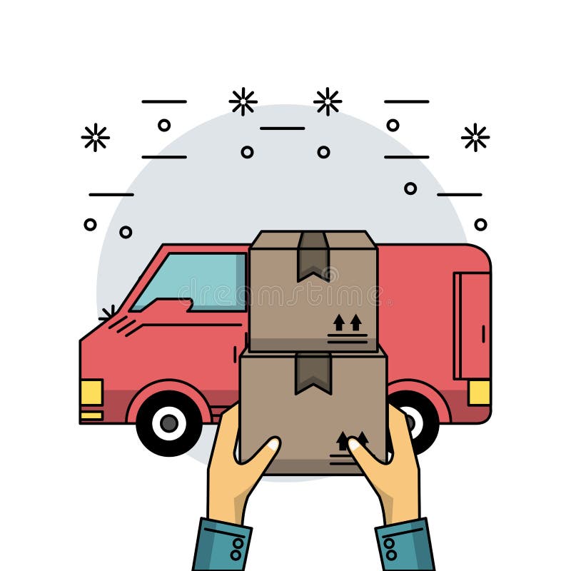 Delivery and logistics stock vector. Illustration of courier - 129380851