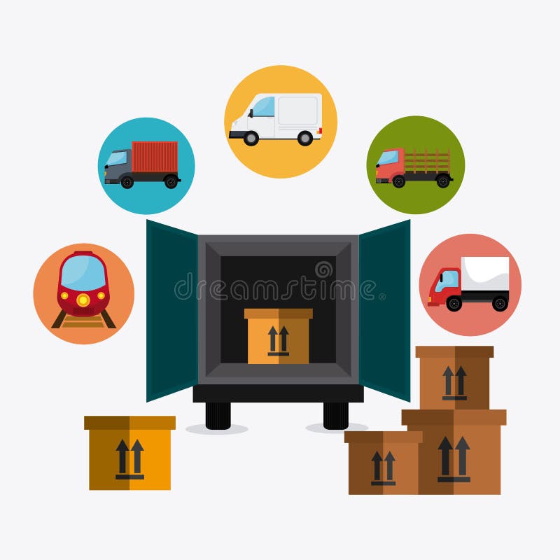Delivery and logistics stock vector. Illustration of destination - 59061273
