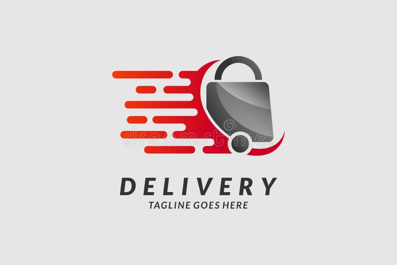 Delivery Logo Design, Bag Wheal Fast Tail, Cargo Shipping Drop Ship ...