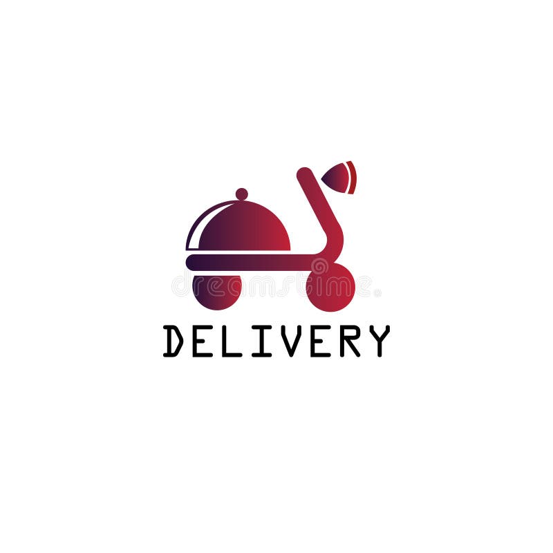 Delivery Logo Illustration of a Scooter with a Color Design Vector ...