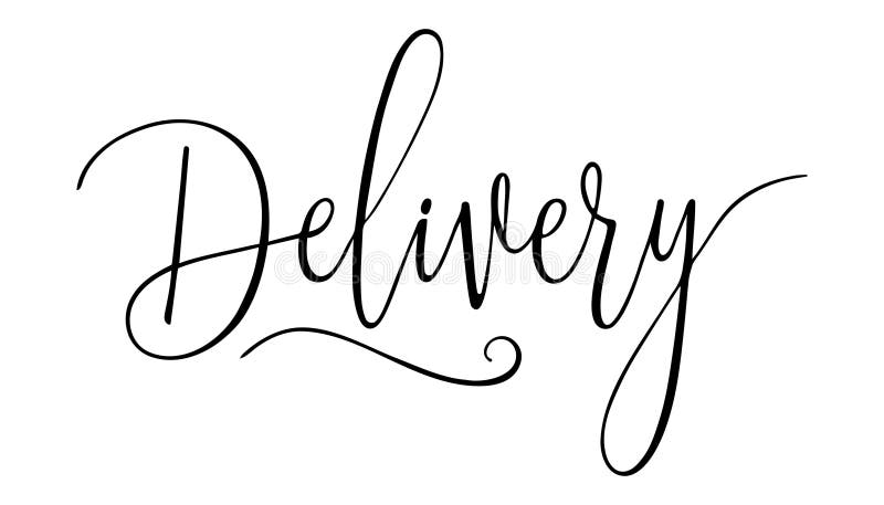 Delivery Logo. Shipping Vector Template. Lettering Hand Drawn Doodle ...