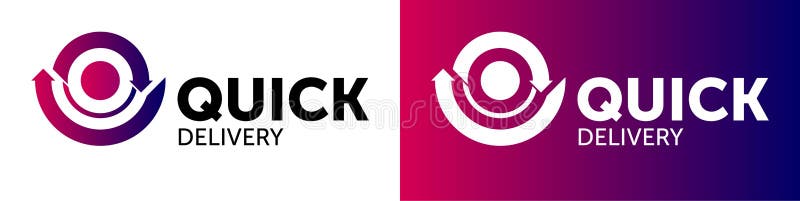 Delivery Logo Template. QUICK DELIVERY LOGO DESIGN Stock Vector ...