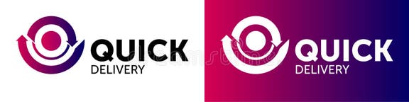 Delivery Logo Template. QUICK DELIVERY LOGO DESIGN Stock Vector ...