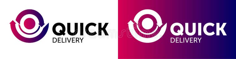 Delivery Logo Template. QUICK DELIVERY LOGO DESIGN Stock Vector ...