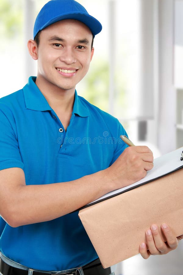 Delivery man stock image. Image of industry, occupation - 23797761