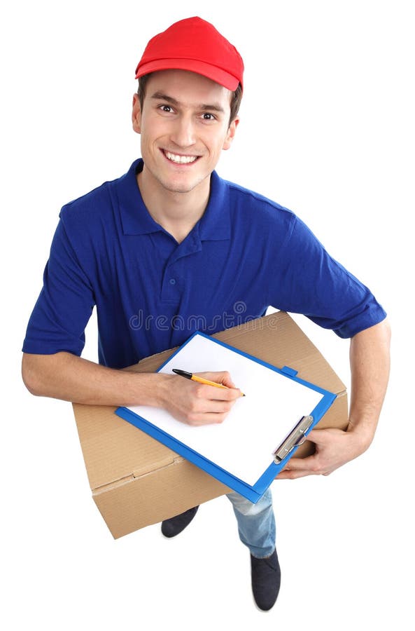 Delivery man stock photo. Image of dispatch, high, delivering - 29049876
