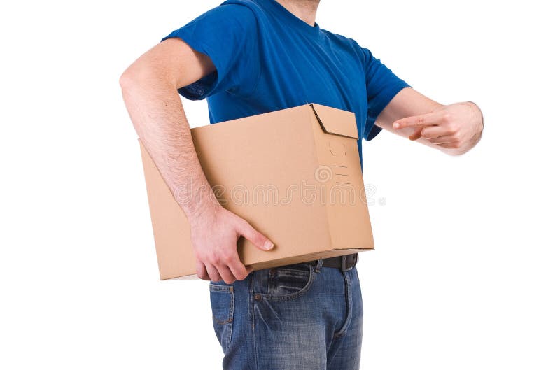 Delivery man. stock photo. Image of mailman, freight - 37525664