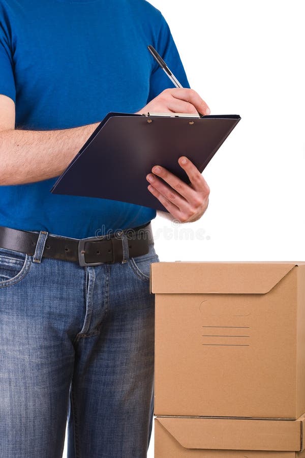 Delivery man. stock image. Image of manual, freight, deliver - 38433155