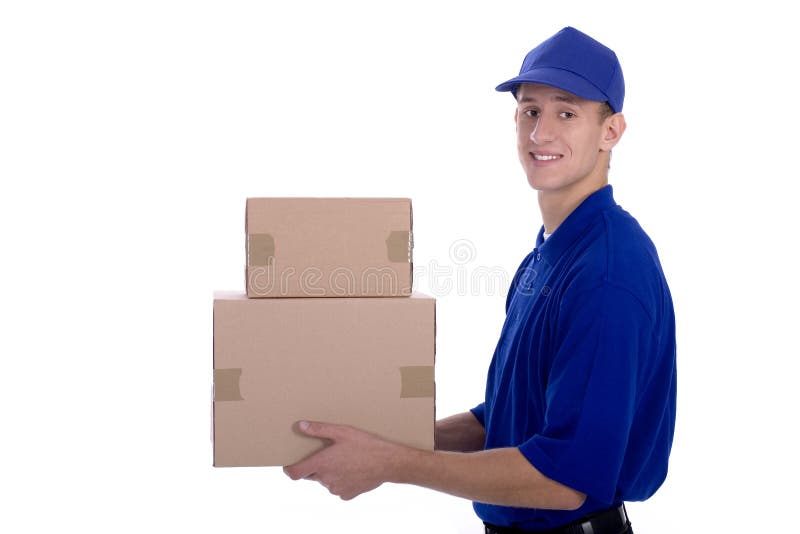 Delivery man stock image. Image of security, people, happiness - 6710177
