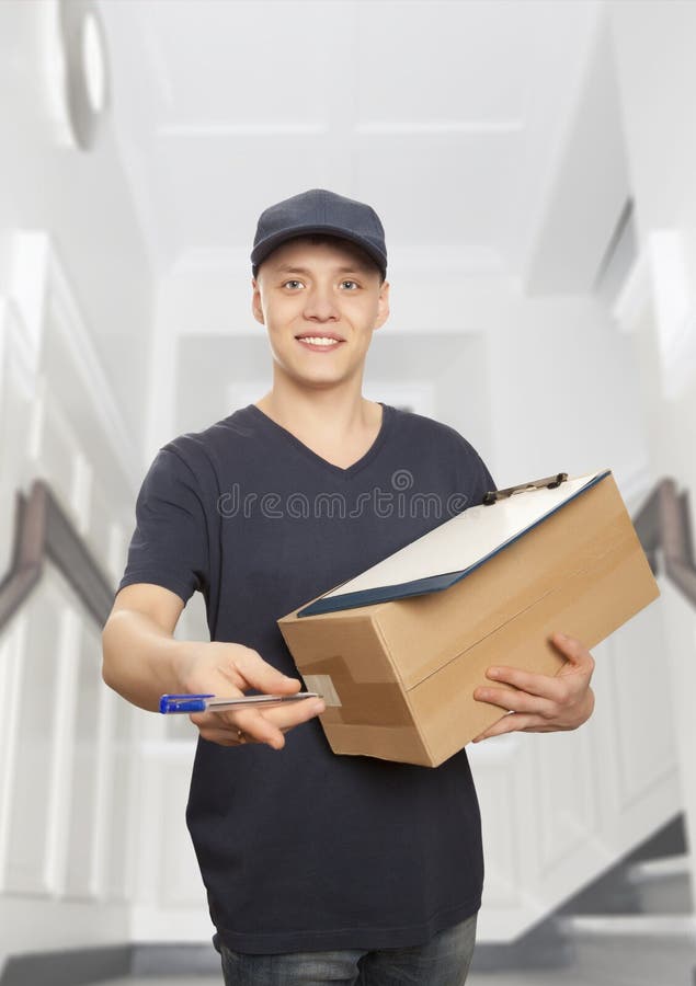 Delivery stock image. Image of shipment, door, people - 55127125