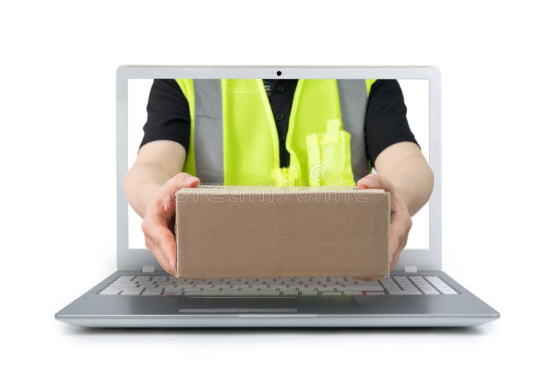 E-commerce Concept. Man`s Hand Holding a Credit Card in Hand and ...