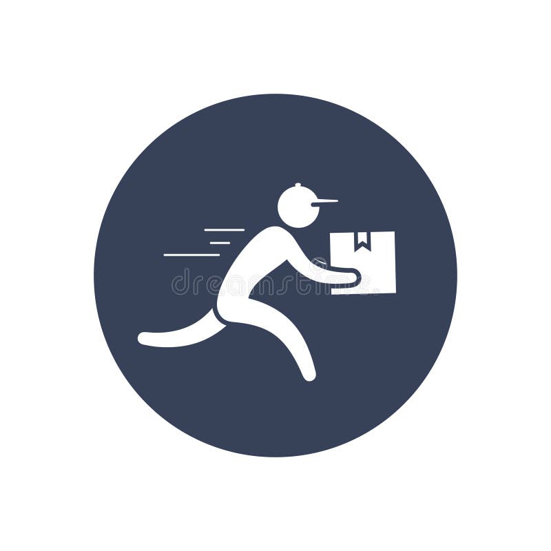 Delivery Man Icon Vector, Courier Symbol Illustration Stock Vector ...
