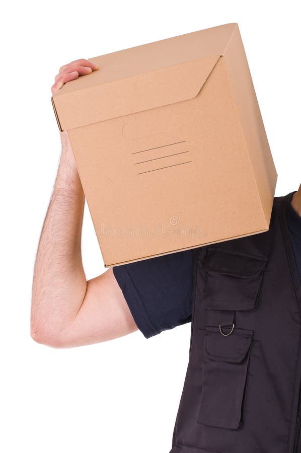 Delivery man. stock image. Image of mailman, caucasian - 37774305