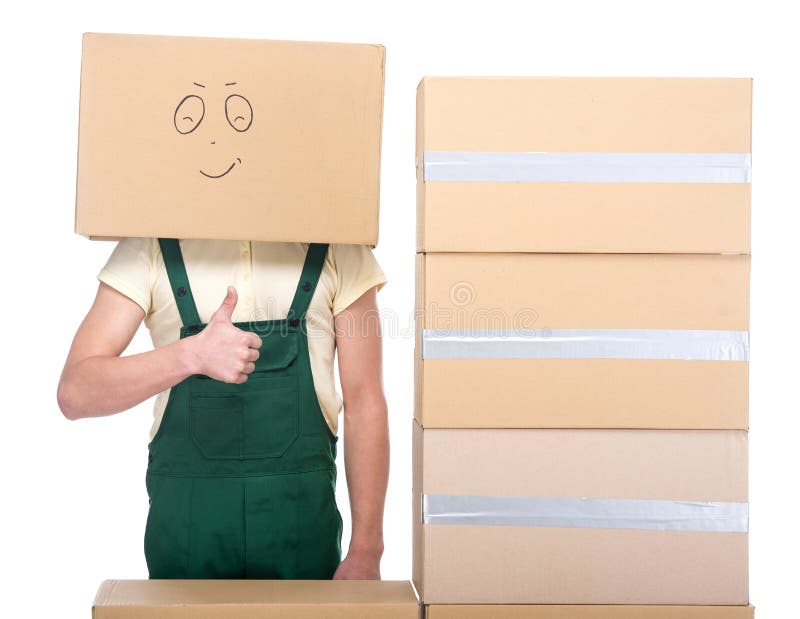 Delivery. stock image. Image of handsome, package, attractive - 47465377