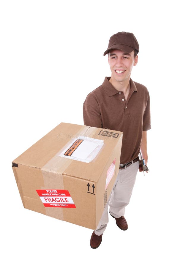 Delivery Man with Package stock photo. Image of parcel - 9534672
