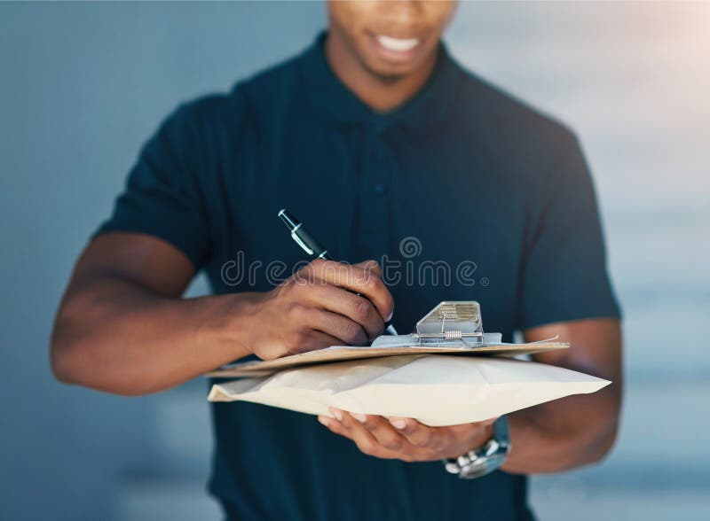 Delivery Man, Paperwork and Courier with Signature and Shipping ...