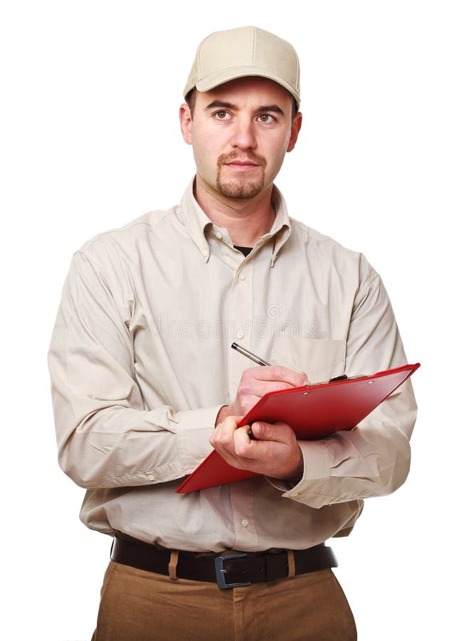 Delivery man portrait stock image. Image of friendly - 17906009