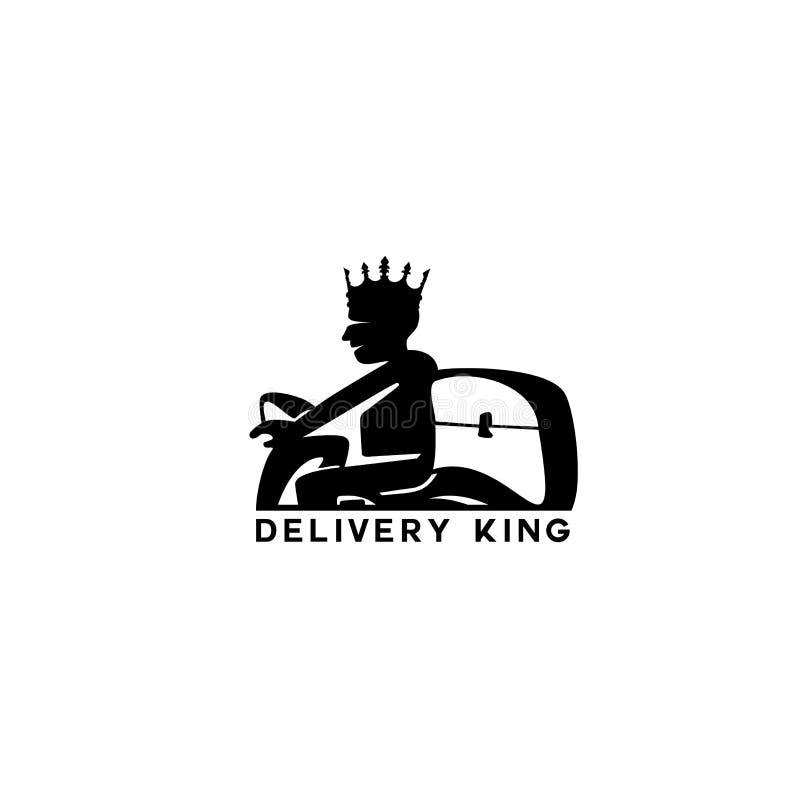Delivery King Vector Illustration. Stock Vector - Illustration of gold ...