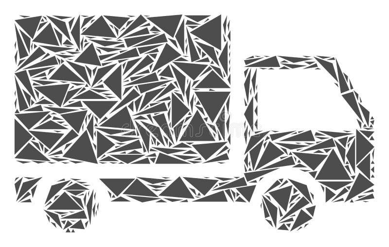 Delivery Collage of Triangles Stock Vector - Illustration of figure ...
