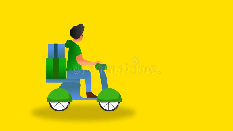 Delivery Motorcycle Animation Stock Video - Video of graphic, flat ...