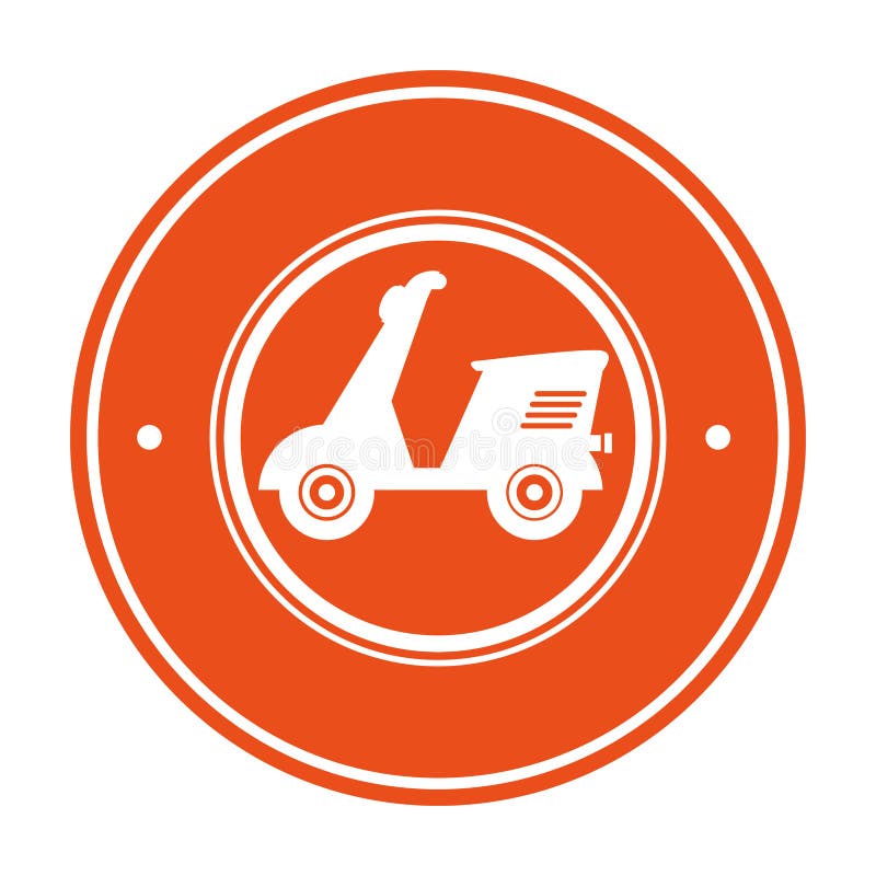 Delivery Motorcycle Service Icon Stock Illustration - Illustration of ...