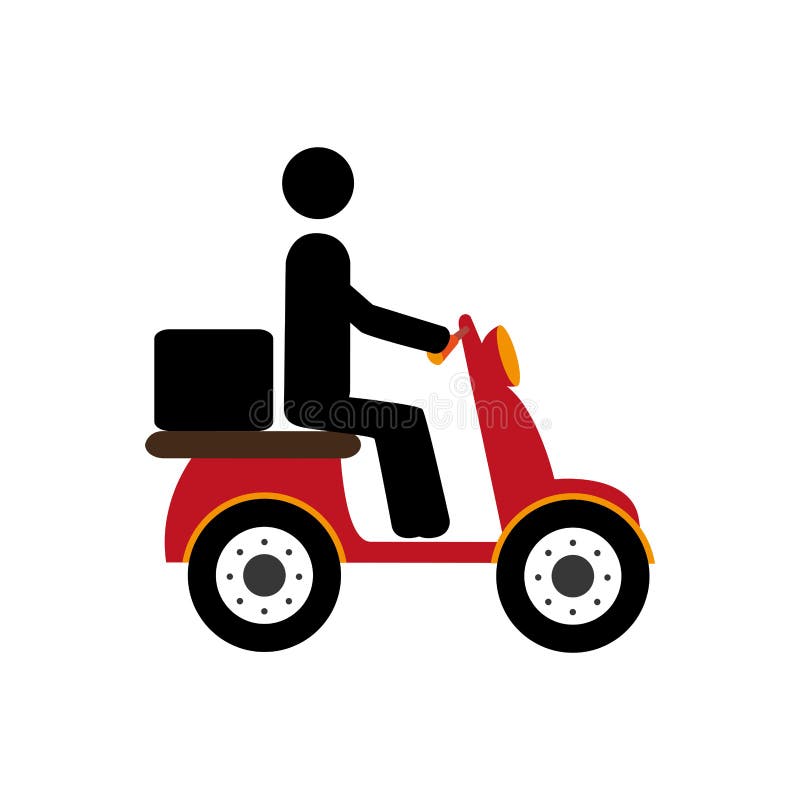 Delivery Motorcycle Stock Illustrations – 18,828 Delivery Motorcycle ...