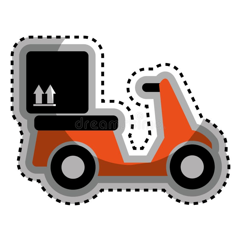 Delivery Motorcycle Service Icon Stock Vector - Illustration of service ...