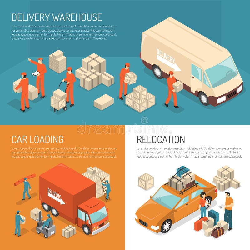 Delivery, Moving, Shipping, Transport Stock Illustration - Illustration ...
