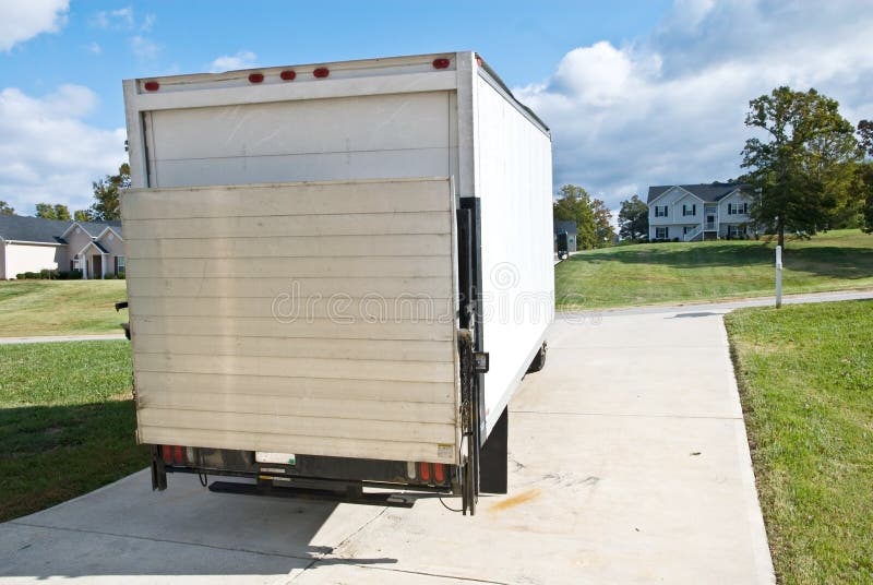 Delivery/Moving Truck or Van Stock Image - Image of deliver, lift: 8060691
