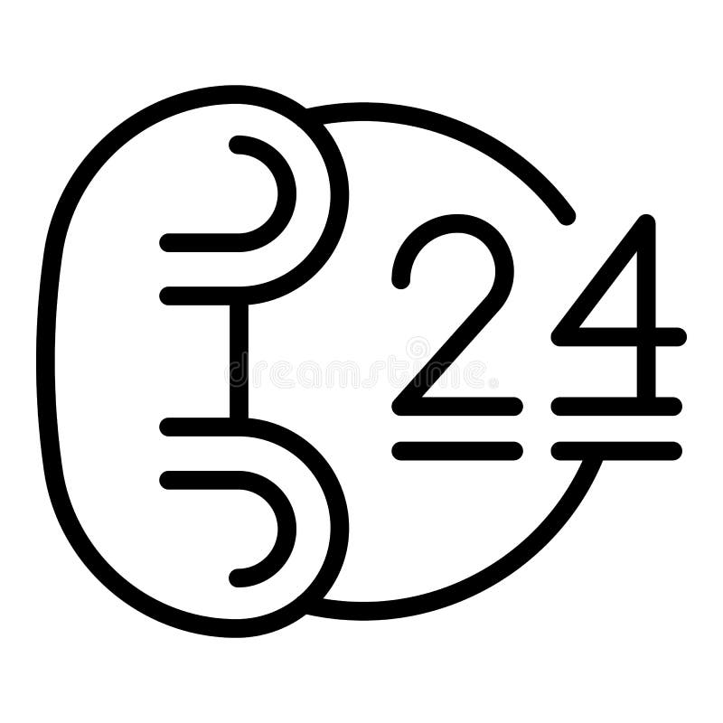 Delivery Non Stop Icon Outline Vector. Open Hour Stock Vector ...