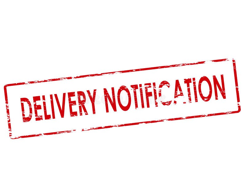 Delivery notification stock illustration. Illustration of rectangular ...
