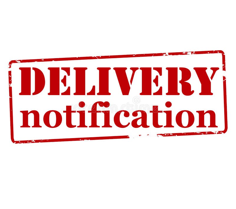 Delivery Notification Rubber Stamp Stock Vector - Illustration of ...