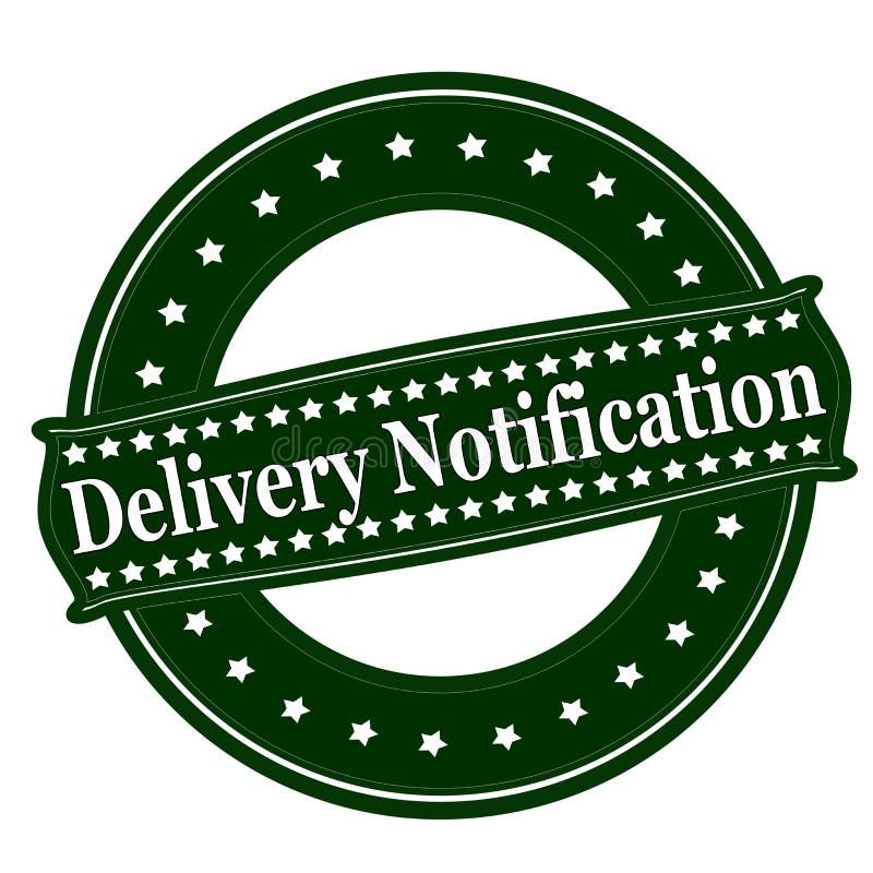 Delivery notification stock illustration. Illustration of round - 92109452