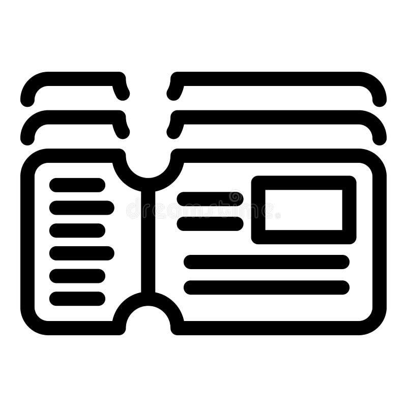 Delivery Online Ticket Icon, Outline Style Stock Vector - Illustration ...