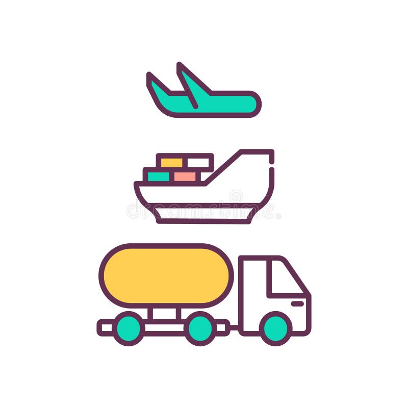 Delivery Optimization RGB Color Icon Stock Vector - Illustration of ...