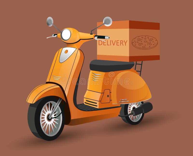 Delivery scooter vector stock vector. Illustration of cool - 171422880 Delivery scooter vector stock vector. Illustration of cool - 171422880