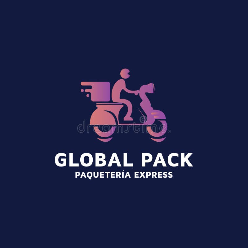 Delivery Order with Motorcycles Logo Design Template Stock Vector ...