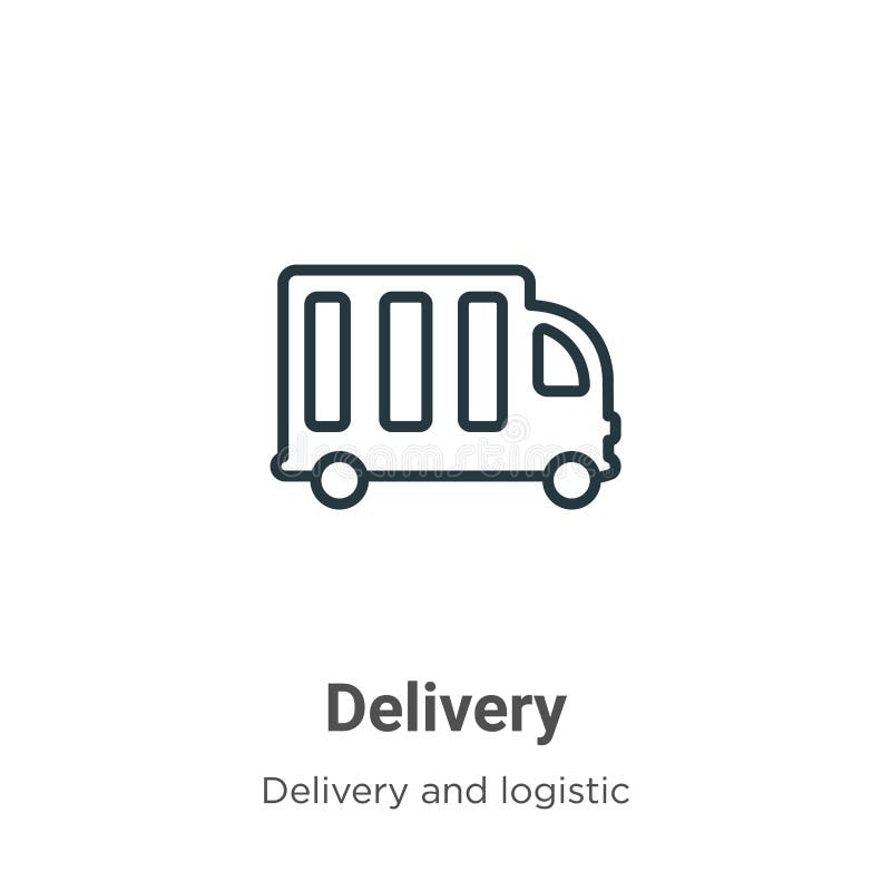 Delivery Outline Vector Icon. Thin Line Black Delivery Icon, Flat ...