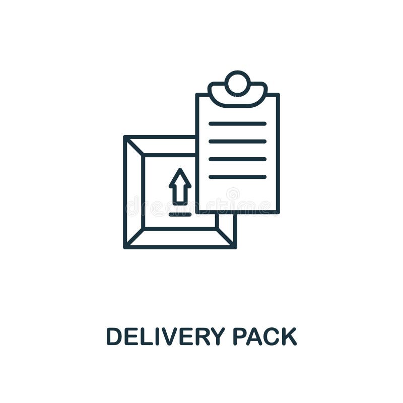 Delivery Pack Line Icon. Thin Design Style from Logistics Delivery Icon ...
