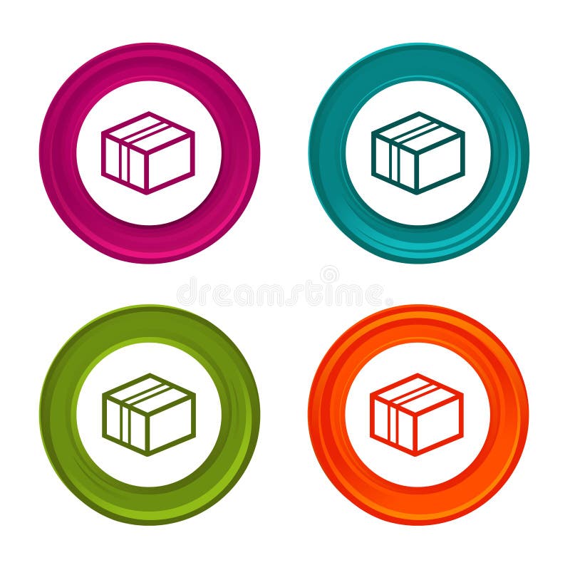 Delivery Package Icons. Shipping Signs Stock Illustration ...